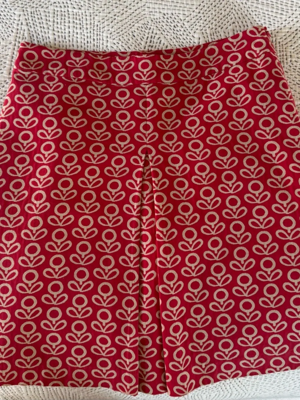 Boden | Skirts | Boden Red And Cream Floral Circle Skater Skirt | Poshmark
